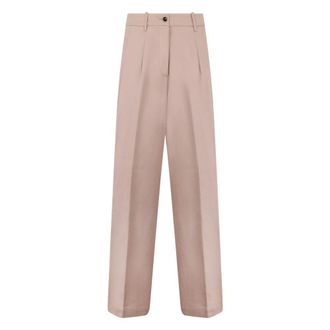 Nine In The Morning Femme, Pantalons, Beige, Taille: 42 FR Loose Linen Pantalons