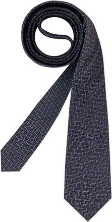 Olymp Herren Krawatte blau Seide gemustert