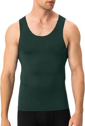 Generic DENGJIAMY D&eacute;bardeurs de bodybuilding pour homme - T-shirt d&eacute;t&eacute; &agrave; col en U pour homme - Haut tendance d&eacute;contract&eacute; sans manches, Vert, XXL