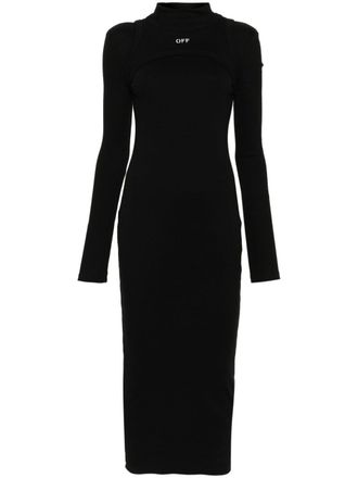 Off-white robe Off Stamp Rib Round - Noir