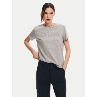 Desigual T-Shirt Brandy 24WWTK24 Grau Regular Fit