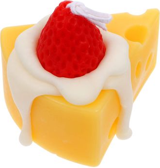 Valiclud Duft Aromatherapie Kerze Käsekuchen Duft Kerze Desktop Ornamente Fotografie Requisiten Erdbeerkäse Form für zu Hause Zimmer Duft Geburtstag Dekoration