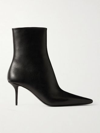 Saint Laurent Bottines En Cuir Ashley - Noir