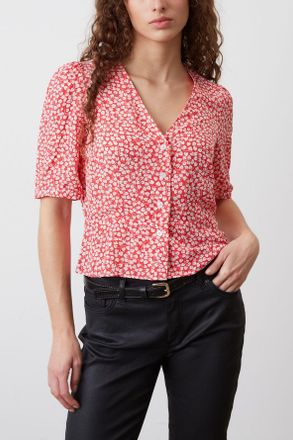 Gerard Darel Chemise &agrave; fleurs - CANDIDE - Rouge