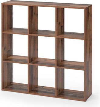 Vicco Raumteiler Nove, stehendes B&uuml;cherregal, Antikholz, 104 x 108 cm