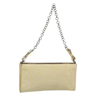 Ferragamo Pre-owned Lackleder Umh&auml;ngetasche - - Pre-owned - Damen - Beige - ONE SIZE