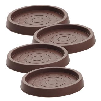 Cabilock 4 St&uuml;ck Gummi M&ouml;belgleiter M&ouml;beluntersetzer rutschfest 3,5-4 Zoll Braun Stuhlradstopper Bodenschutz F&uuml;r Holzfu&szlig;b&ouml;den