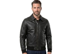 Mauritius Lederjacke MMCrovig Mauritius - Herren Lederjacke Lammnappa schwarz