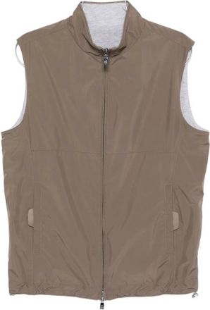 Corneliani Homme, Vestes, Beige, Taille: L Gilet zipp&eacute;