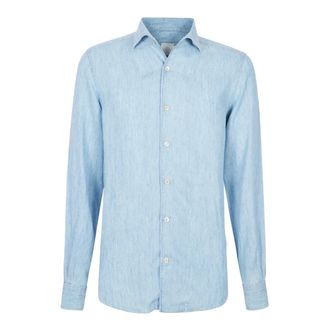 Eleventy Langarmhemd - - Shirts - Herren - Blau - L