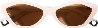 Jacquemus Lunettes de soleil Bambino - Femme - Accessoires - Blanc - Taille: ONE Size