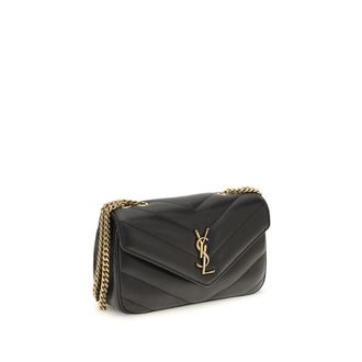 Saint Laurent Womens Black Lamb Ovis Aries Shoulder Bag