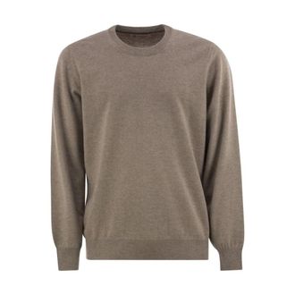 Brunello Cucinelli Pull ras du cou en maille fine - Homme - Pulls - Brun - Taille: 2XL