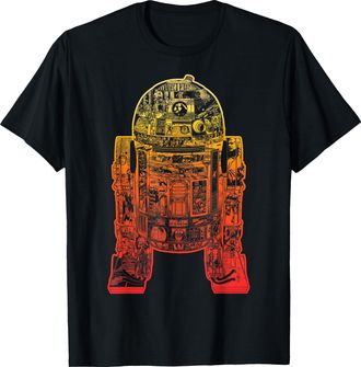 Star Wars R2-D2 Gradient Line Art T-Shirt