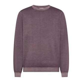 Sun 68 Pull-over &agrave; col rond en laine effet vintage - Homme - Sweatshirts et sweats &agrave; capuche - Violet - Taille: S