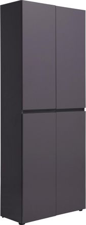 Xora Schuhschrank, Anthrazit, Holzwerkstoff, 10 Fächer, 80x200x34 cm, erweiterbar, Typenauswahl, Beimöbel erhältlich, Garderobe