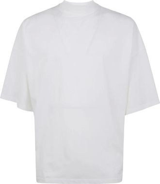 Jil Sander Homme, Tops, Blanc, Taille: S T-shirt ras du cou en coton