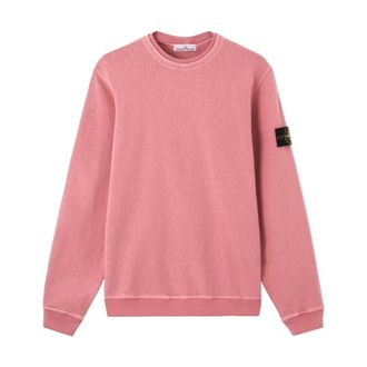 Stone Island Homme, Sweatshirts et sweats &agrave; capuche, Rose, Taille: 2XL SweaT-shirt en molleton Malfil&eacute; Effet Old