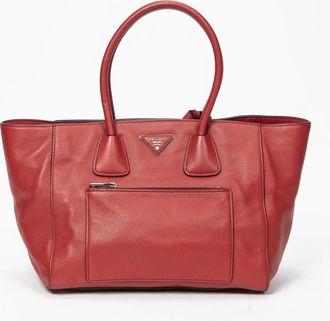 Prada Crossbody Bags - Front Pocket Double Handle Tote - Gr. unisize - in Rot - f&uuml;r Damen
