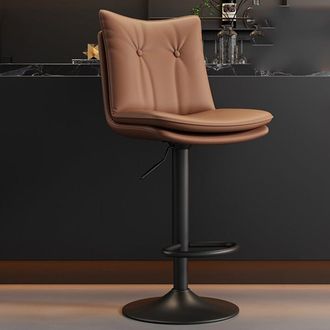 Generic GIZNXBA Barhocker Leder Drehbare Barstuhl In Thekenh&ouml;he Mit R&uuml;ckenlehne Drehbarer Fr&uuml;hst&uuml;ckshocker Tresenhocker K&uuml;che Mit Metallfu&szlig; Barhocker F&uuml;r Essz