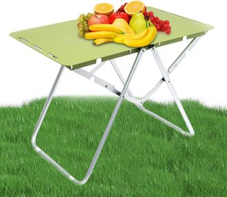 Generic Klapptisch f&uuml;r den Au&szlig;enbereich, tragbarer Tisch aus Aluminium-Metall, klappbarer Grilltisch aus Legierung, klein, leicht, f&uuml;r Camping, Grill, Strand 