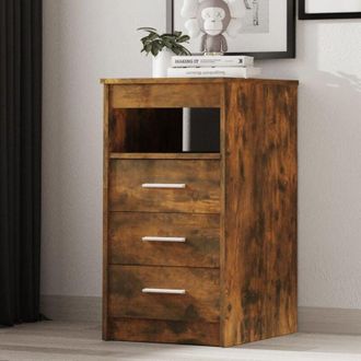 vidaXL Sideboard mit Schubladen R&auml;uchereiche 40x50x76 cm Holzwerkstoff - Vidaxl