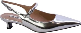 Bibi Lou Femme, Chaussures, Gris, Taille: 41 EU Escarpins talon haut en cuir argent&eacute;