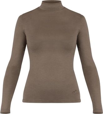 Normani Langarmshirt Damen Merino Longsleeve mit Stehkragen Romsey Ski-Unterwäsche Rundhals Merino Pullover Unterhemd - 100 % Merinowolle