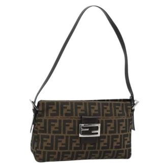 Fendi Pre-owned Sac bandouli&egrave;re en toile Zucca - Femme - Pre-owned - Brun - Taille: ONE Size