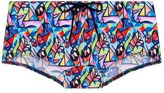 HOM Homme Boxer Court Idylle Slips De Bain, Multico Print, L EU