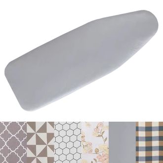 Generic Baumwolle B&uuml;gelbrettbezug,90x30cm 100x34cm 110x34cm 120x38cm B&uuml;geltischbezug Haus B&uuml;gelbrett Bezug Hotel B&uuml;gelbezug F&uuml;r Dampfb&uuml;geleisen(Silber,90x30cm