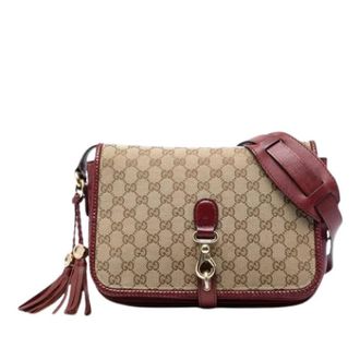 Gucci Sac bandouli&egrave;re vintage Pre-owned en toile - Femme - Pre-owned - Beige - Taille: ONE Size