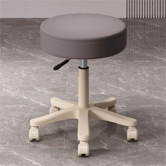 Generic Hocker H&ouml;henverstellbar Mit Fu&szlig;st&uuml;tze &middot; Drehhocker 360&deg; Drehbar &middot; B&uuml;rohocker & Friseurhocker &middot; Rollhocker Mit R&uuml;ckenlehne Aus PU-Leder &middot; Arbeitshocker