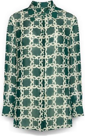 Elena Miro Femme, Blouses et Chemises, Vert, Taille: 56 FR Chemise Monogramme