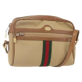 Gucci Sac bandouli&egrave;re en toile Pre-owned - Femme - Pre-owned - Beige - Taille: ONE Size