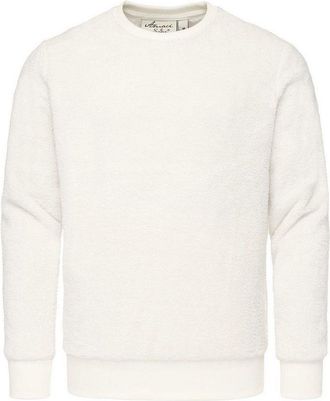 Amaci & Sons Sweatshirt LUDLOW Pullover mit Rundhalsausschnitt Herren Teddy Plüsch Pulli Sweatjacke Hoodie