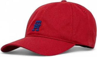Tommy Hilfiger Homme, Accessoires, Rouge, Taille: ONE Size Casquette de baseball à monogramme contrastant