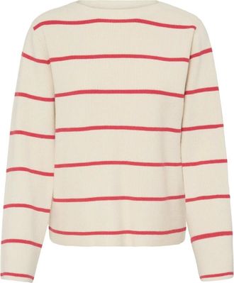 Ichi Ichi, Femme, Pulls, Beige, Taille: 42 FR Maille &agrave; col rond