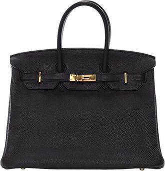 Herm&egrave;s 2013 Togo Birkin Retourne 35 handbag - Schwarz