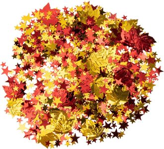 PartyKindom Party Konfetti Ahornblätter mit Glitzer Bunte Streudeko für Thanksgiving Halloween Geburtstagsdeko pro Packung für Tischdeko und Festliche Anlässe