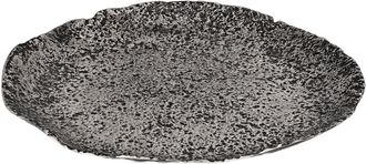 Eglo LIVING Dekoschale Forleyet, elegante Schale zum Dekorieren, runder Dekoteller handmade aus Aluminium in Nickel-Antik, Metallschale Ø 42 cm