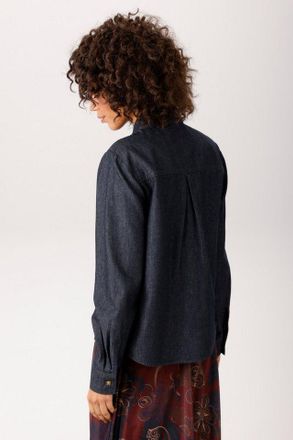 Aniston Jeansbluse mit kleiner Schluppe am Rundhals-Ausschnitt - NEUE KOLLEKTION
