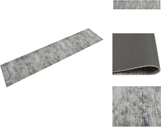 vidaXL Küchenteppich Waschbar Beton 60x300 cm Samt - Küchenläufer - Samt - PVC - Rutschfest - Maschinenwäsche
