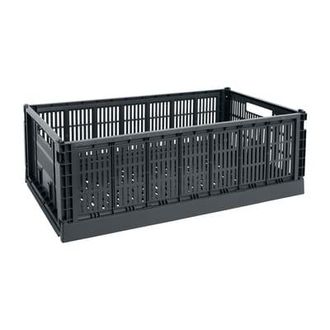 HAY Panier Colour Crate - Gris - Polypropylène recyclé - Designer Hay Studio