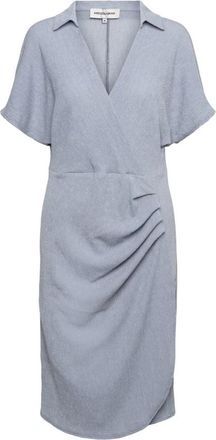 &Co Woman V-Ausschnitt-Wickelkleid - - Dresses - Damen - Blau - M