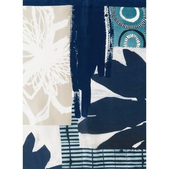 Au Printemps Paris Seidenschal - Blau