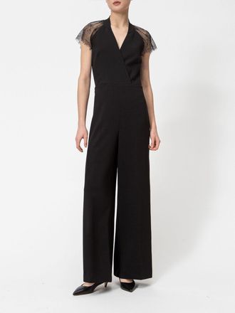 Twinset Combinaison &eacute;l&eacute;gante en m&eacute;lange de viscose avec col V et empi&egrave;cements en dentelle