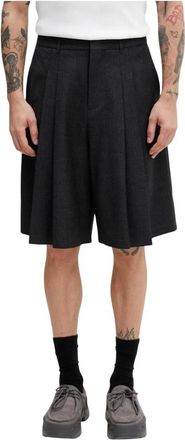 Ader Error Shorts d&eacute;contract&eacute;s en laine - Homme - Shorts - Gris - Taille: L