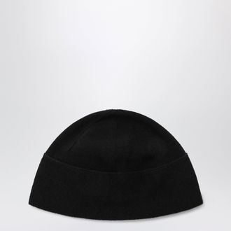 Loro Piana Schwarze Petunia-M&uuml;tze aus Kaschmirmischung