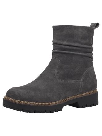 Tamaris Damen Stiefelette Leder bequem; DARK GREY, EU 38